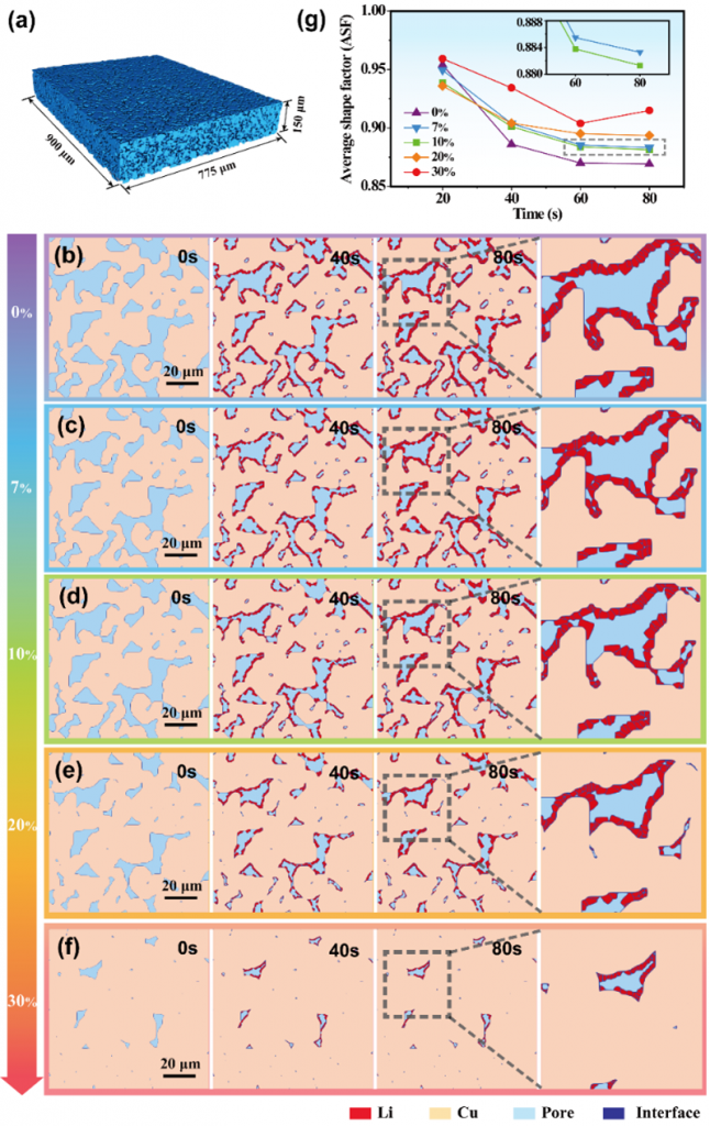 Acta Mater.：相场模拟助力锂金属负极多孔骨架内的锂沉积机制研究 - 材料牛